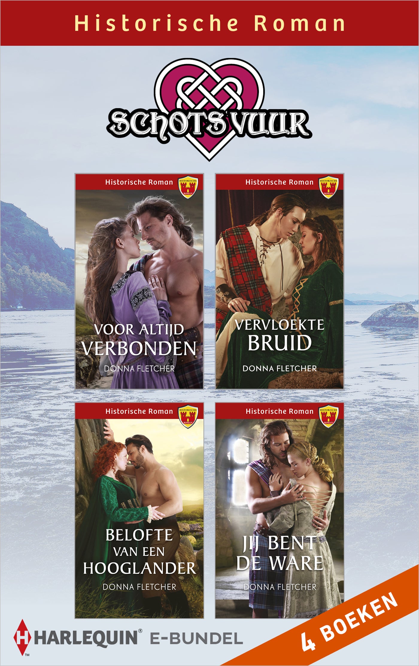 Donna Fletcher - Schots vuur (4-in-1) - Schots vuur 1-4 - Historische Roman – Harlequin